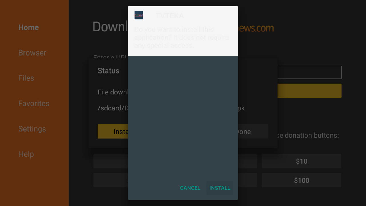Instructions for installing TVteka on Amazon Fire TV with the new ...